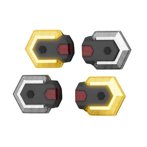 Draadloze oplaadbare universele richtingaanwijzer – Set van 4 richting ...